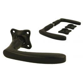 Door handles cast iron powder coated | Retro door hardware