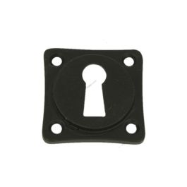 Square Key Rosette in Black - Retro Door Hardware