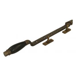 Window stay antique brass bakelite 315mm | Webshop