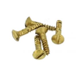Slotted Screw 2,6 x 14mm (5-Piece per Pack) polished brass