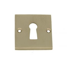Square key rosette "Bauhaus" in satin nickel